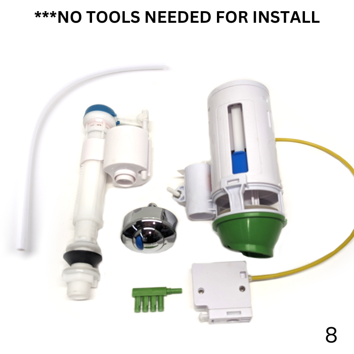 2″ Dual Flush Quick Connect Valve Conversion Kit, Fill Valve and ...